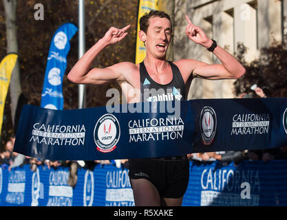 December 2, 2018 - Sacramento, CA, USA - Race winner Emma Bates ...