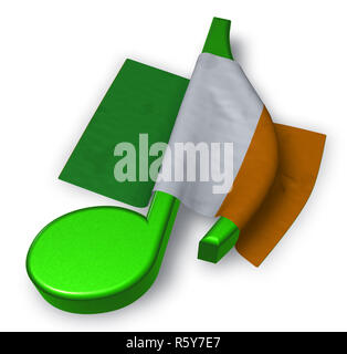 music note and irish flag Stock Photo - Alamy