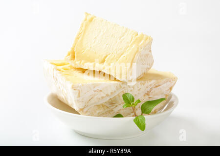 French Chaource cheese Stock Photo - Alamy