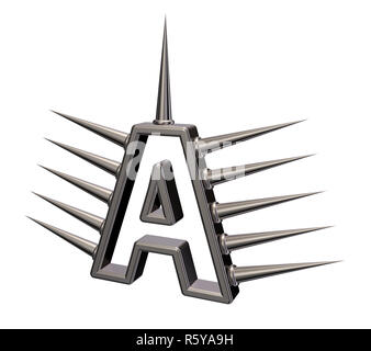 prickle, thorns, writing, font, typography, metal, letter, sharpen ...