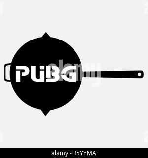 art icon for the network game pabg unknown player typography Stock ...