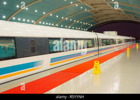 Inside the Shanghai maglev train magnetic levitation transport operator ...