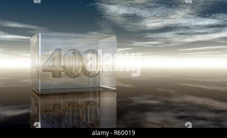 the number four hundred in glass cubes Stock Photo - Alamy