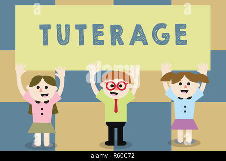 Conceptual hand writing showing Tuterage. Business photo showcasing ...