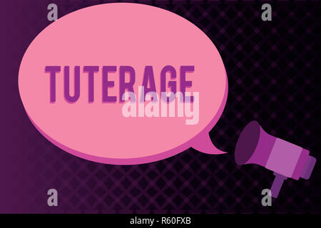 Conceptual hand writing showing Tuterage. Business photo showcasing ...
