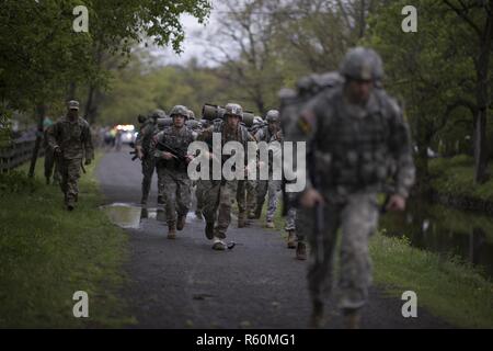 U.S. Army soldiers conduct a ruck march during the Cultural Support ...