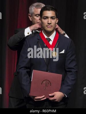 U.S. Marine Corps Maj. Isaac Tibayan, left, the Humanitarian Mine ...