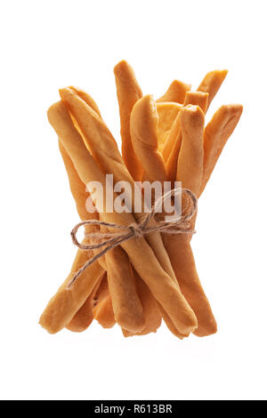 Round baked crispy crackers Breadsticks topped with sesame, fennel ...