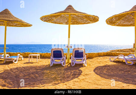 Wonderful solar beach in the Egypt Stock Photo - Alamy
