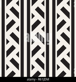 Black and white Chevron diagonal striped seamless pattern background ...