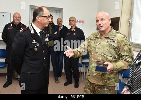 Lt Gen Roger Cloutier, NATO Allied Land Command, presents Commander Lt ...