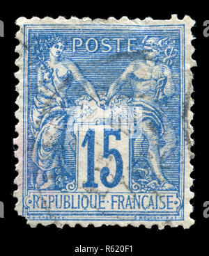 Peace and Commerce, postage stamp, France, 1876 Stock Photo: 53625672 ...