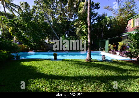 The swimming pool at Earnest Hemingway's home Stock Photo - Alamy