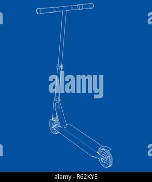 Scooter Outline Drawing Stock Photo - Alamy