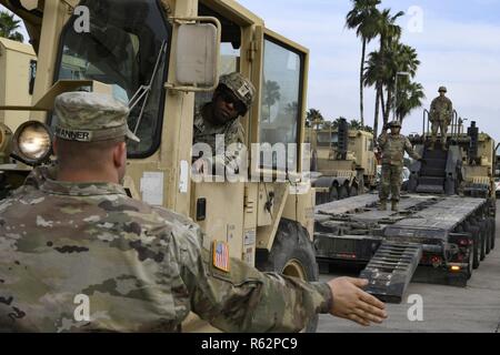 Soldiers with the 96th Heavy Equipment Transportation Company, 49th ...