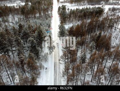 Mohe, Mohe, China. 3rd Dec, 2018. Mohe, CHINA-Stunning winter scenery ...