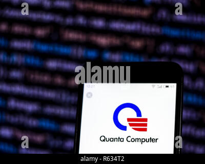 Quanta Computer manufacturing company logo seen displayed on smart ...