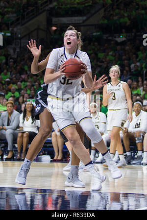 Notre Dame forward Jessica Shepard (23) takes the ball to the basket ...