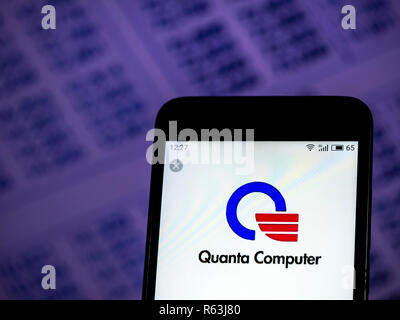 Quanta Computer manufacturing company logo seen displayed on smart ...