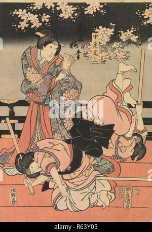 The Actor Onoe Baiko in the Role of the Witch Cat of the Old Temple ...