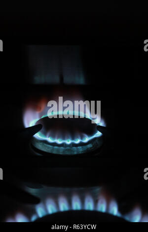 Gas hob ring Stock Photo - Alamy