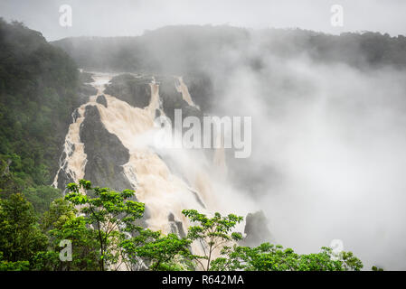 Tropical Rainforest Barron Falls in flood on Barron River Kuranda near ...