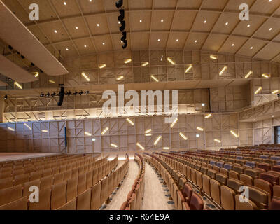 Concert Hall with lighting feature. Auditorium Carnal Hall at Le Rosey ...