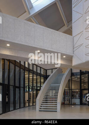 Internal corridor and circulation spaces with stairway. Auditorium ...