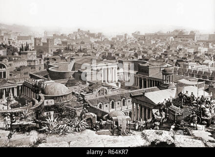 Reconstruction, the Forum of Augustus in ancient Rome Stock Photo - Alamy