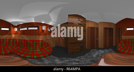 HDRI environment map, abstract spherical panorama background, interior ...