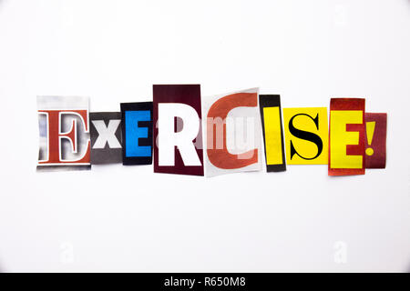 Hand writing do aerobic exercise on grey background Stock Photo - Alamy