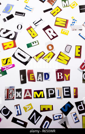Lead By Example Concept text on background Stock Photo - Alamy