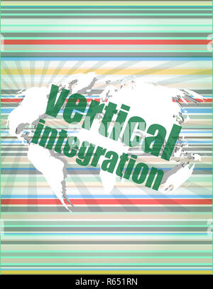 Business concept. words Vertical Integration . Infographic dashboard ui ...