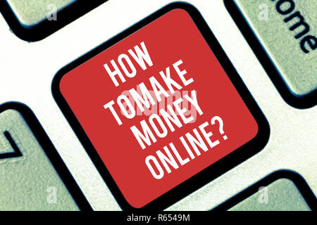 Handwriting text How To Make Money Onlinequestion. Concept meaning ...