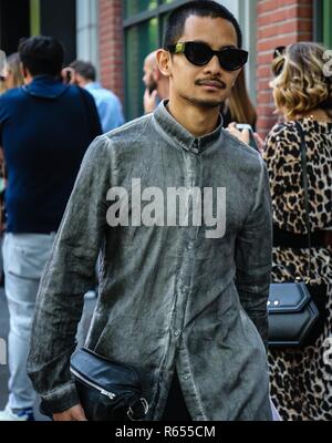 MILAN, Italy- September 20 2018: Women on the street during the Milan ...