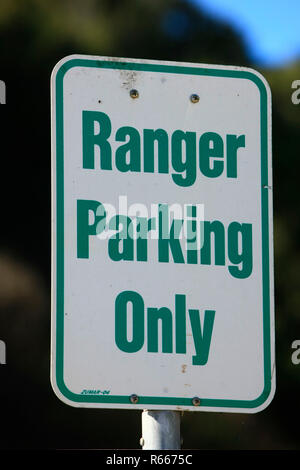 Ranger Parking Only sign in a California park Stock Photo - Alamy