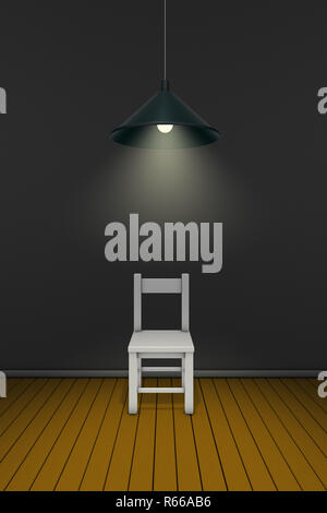 chair under a lamp Stock Photo - Alamy