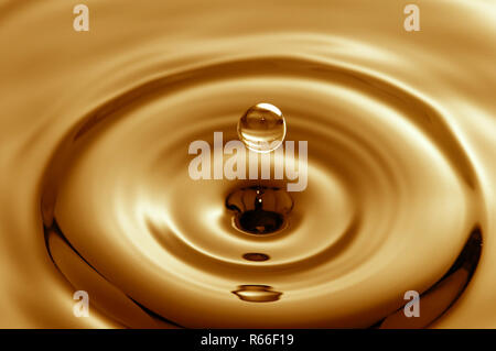 drop that falls into the colored water Stock Photo - Alamy