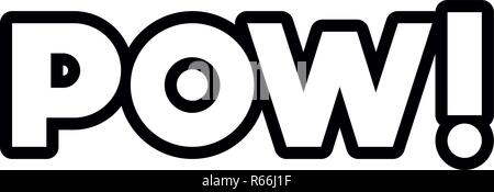 pow comic words isolated icon Stock Vector Image & Art - Alamy