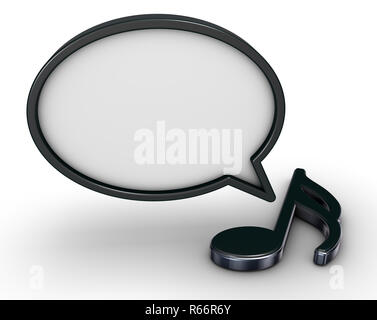 speech bubble and musical note Stock Photo - Alamy
