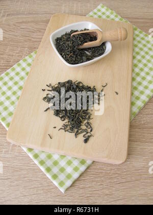 Chun Mee green tea from China Stock Photo - Alamy