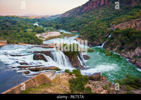 Hartebees Poort dam outside Pretoria, South Africa overflowing into the ...