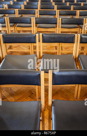 Empty chairs in the church awaiting wedding guests Stock Photo - Alamy