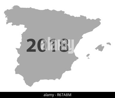 map of spain 2018 Stock Photo - Alamy