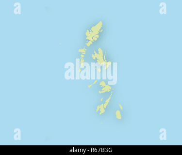 map of the hebrides with shadow Stock Photo - Alamy