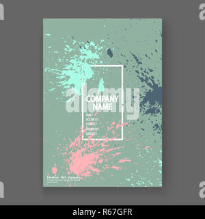 Pastel explosion paint splatter artistic cover frame design. Decorative ...