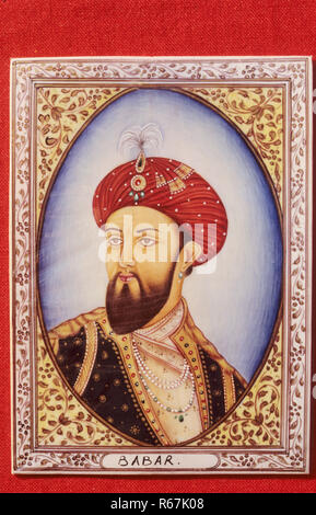 Portrait of babar, painting Stock Photo - Alamy