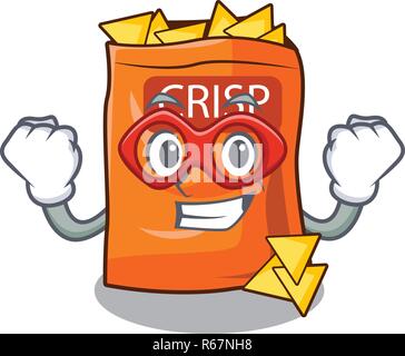 Super hero potato chips character cartoon Stock Vector Image & Art - Alamy