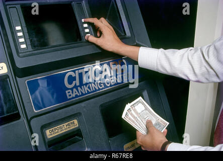 ATM machine withdraw money indoor Stock Photo - Alamy
