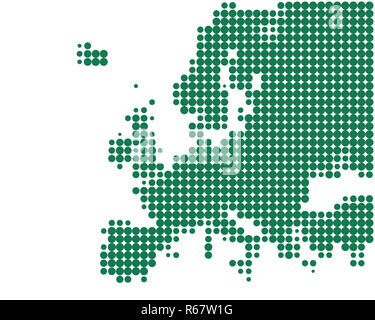 europe circle card dot geography complete perfect atlas map of the ...